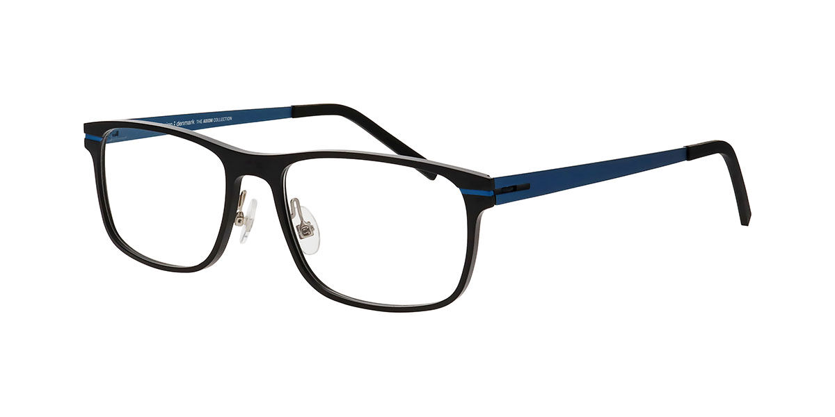 Prodesign Trail 3 9031 Square Matte Dark Blue/Black Eyeglasses ...